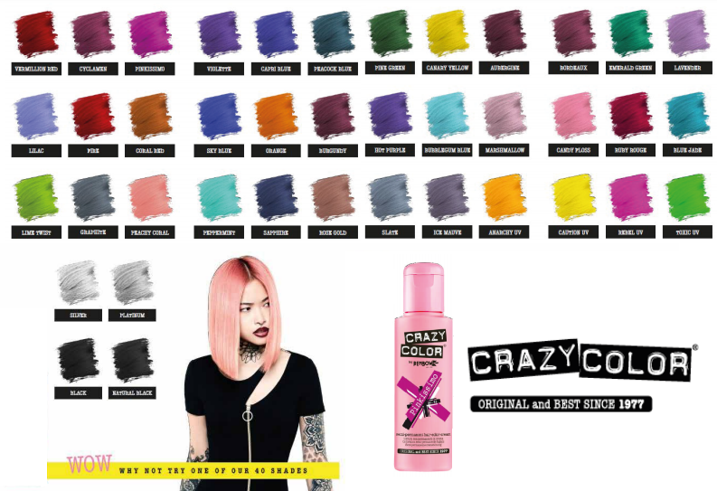 CRAZY COLOR Półtrwała farba do włosów Toxic UV Toxic UV | Kosmetyki ...
